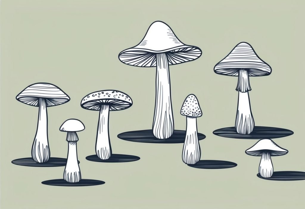 31 Easy Mushroom Drawing Ideas - Sketch Draw Create - Drawing For Beginners